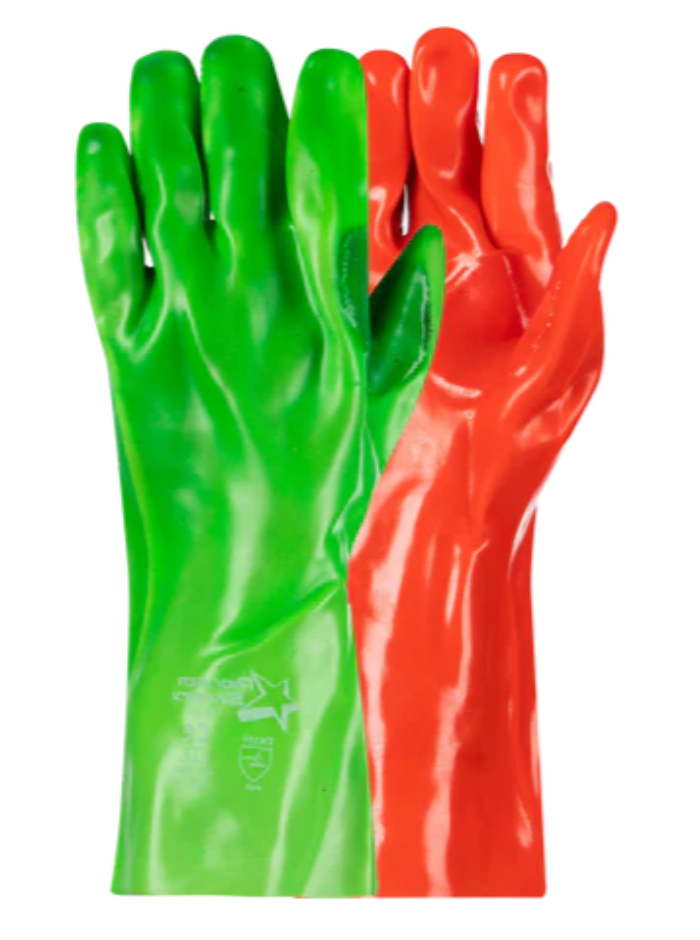 PVC Titan High-Viz Elbow Length Glove – Safe 4 All PPE